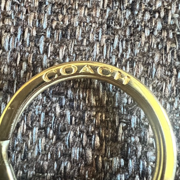 Coach | Accessories | Coach Yellow Leather Key Ring | Poshmark